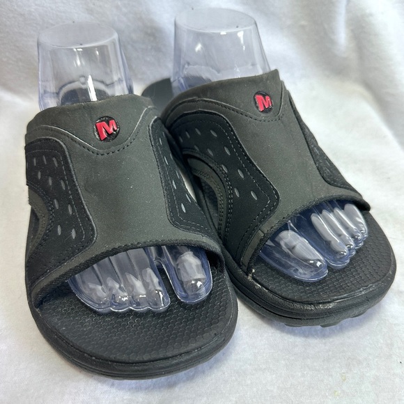 Merrell | Shoes | Merrell Slide Sandals Mens 9 Black Performance ...